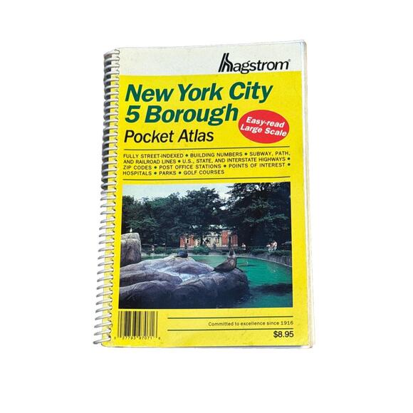 Other | Hagstrom Atlas Spiral Bound 1997 New York City 5 Borough Atlas ...